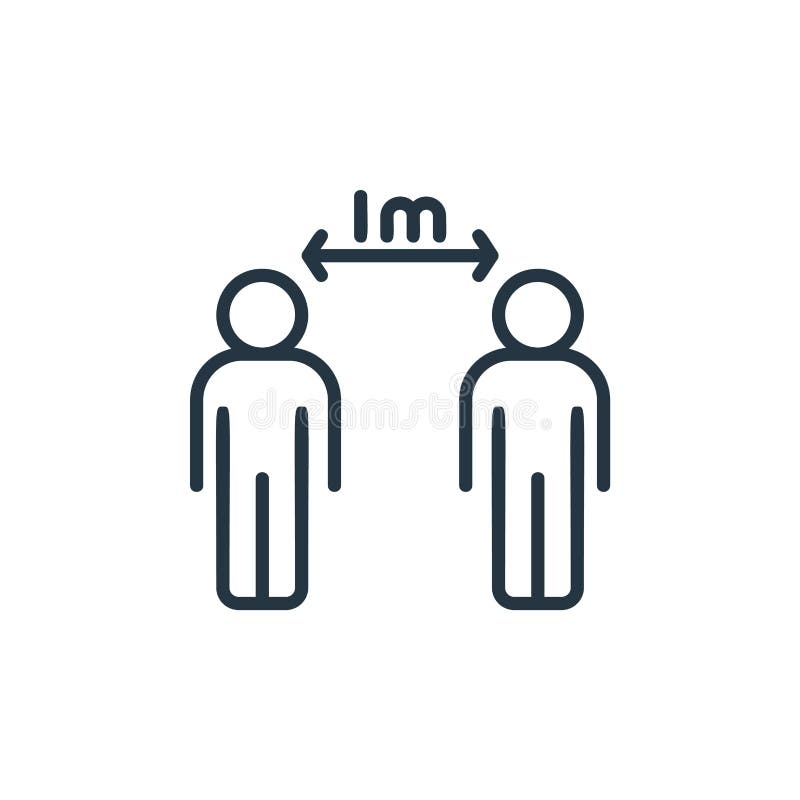 Distance Vector Icon. Distance Editable Stroke. Distance Linear Symbol ...