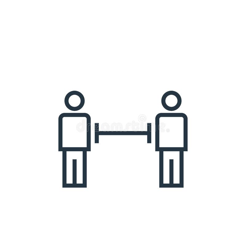 Distance Vector Icon Isolated on White Background. Outline, Thin Line ...