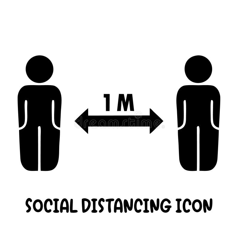 Distance Vector Icon on White Background. Vector Isolated Icon Stock ...