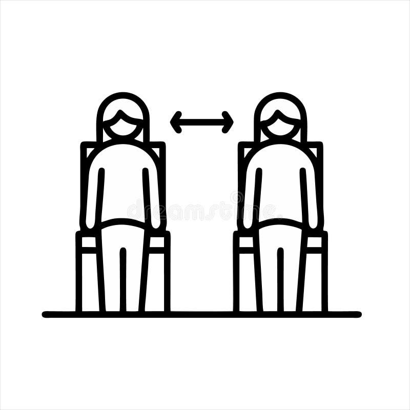 Distance Vector Icon on White Background. Vector Isolated Icon Stock ...