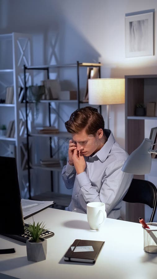 Distance Work Busy Man Mobile Communication Stock Image - Image of ...