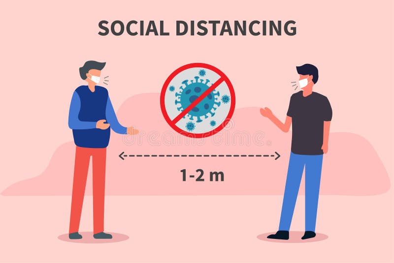 Social Distancing. Space between People To Avoid Spreading COVID-19 ...