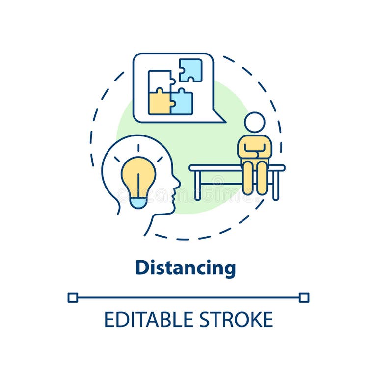Distancing concept icon stock vector. Illustration of cognitive - 251935565
