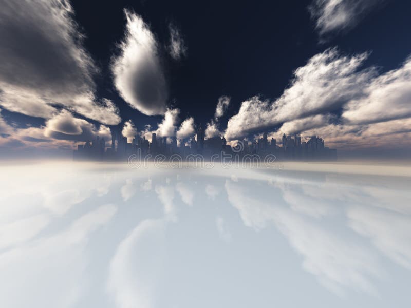 Distant city stock illustration. Illustration of backgrounds - 20706722