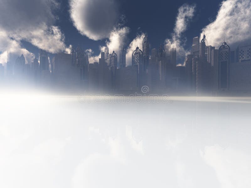 Distant city stock illustration. Illustration of backgrounds - 20706722