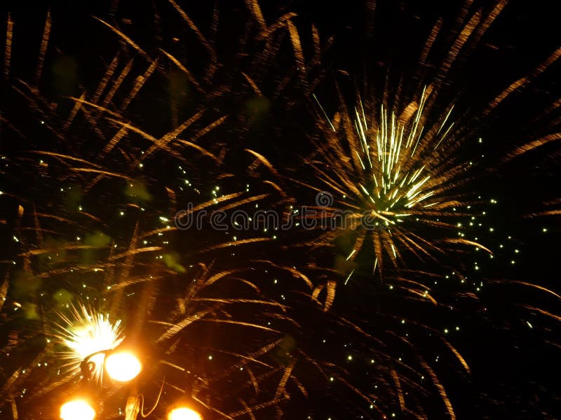 Firework Explosion in the Night Sky Celebrating Happy New Year 2024 ...