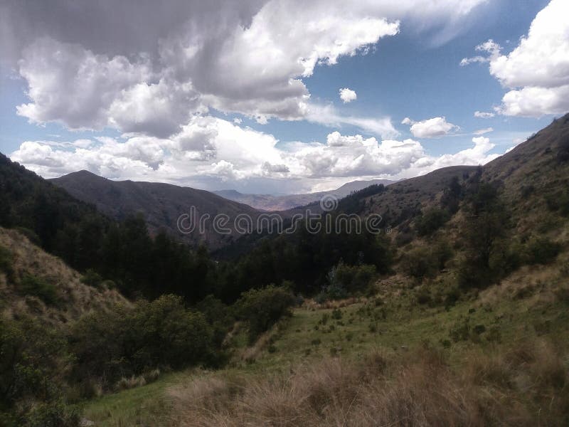 Distant Forest and Mountains Stock Image - Image of crops, highway ...