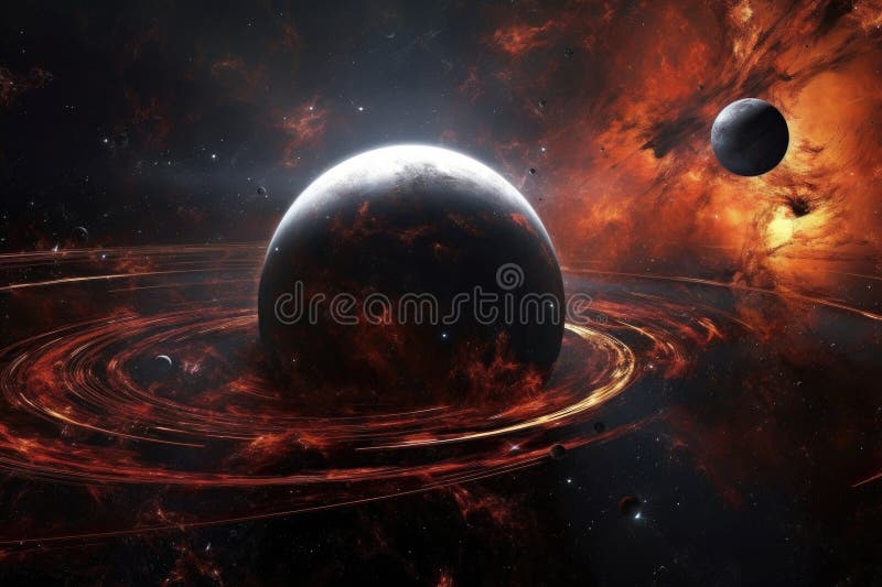 Distant Galaxy Distorted by Gravitational Lensing Effect Stock Photo ...