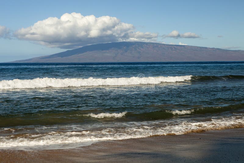 Distant Island stock image. Image of maui, pacific, ocean - 44234195