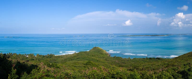 Distant Islands Off Puerto Rico Stock Image - Image of blue, scenic ...