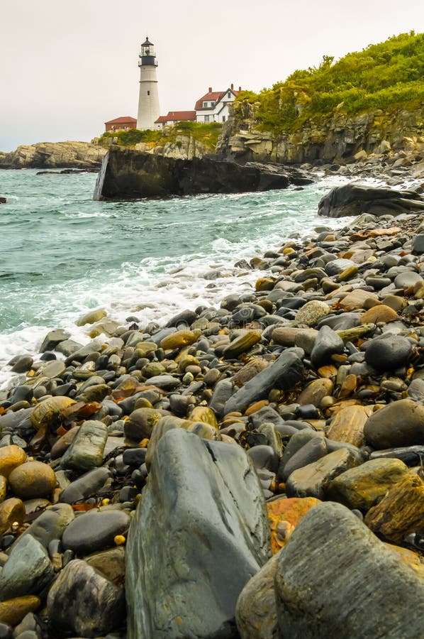Distant lighthouse stock image. Image of distress, architecture - 86018417
