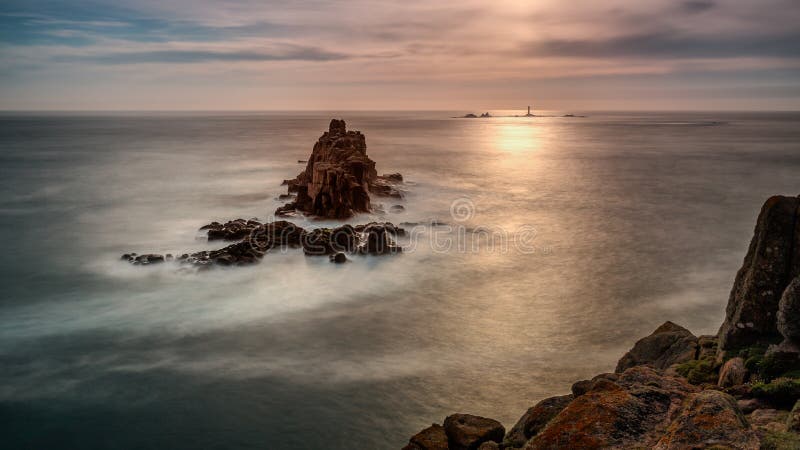 Distant Lighthouse stock image. Image of landscape, water - 11366475