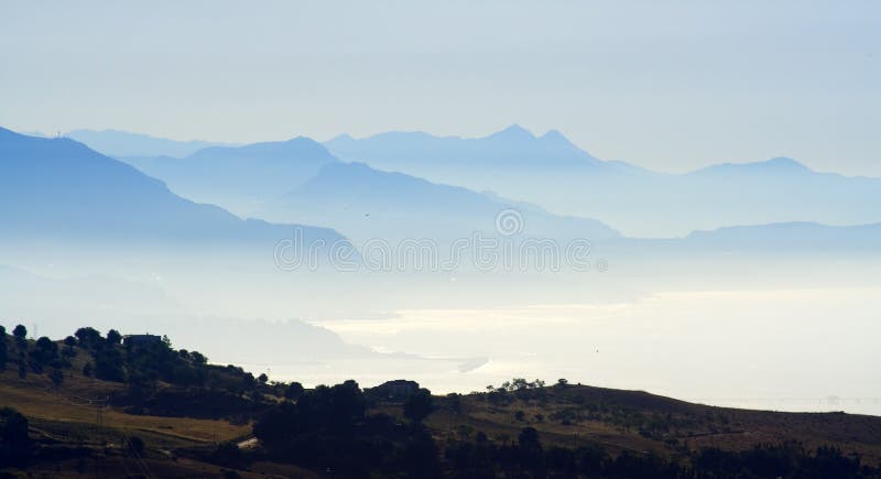 Distant mountain and sea stock photo. Image of mountain - 2699590