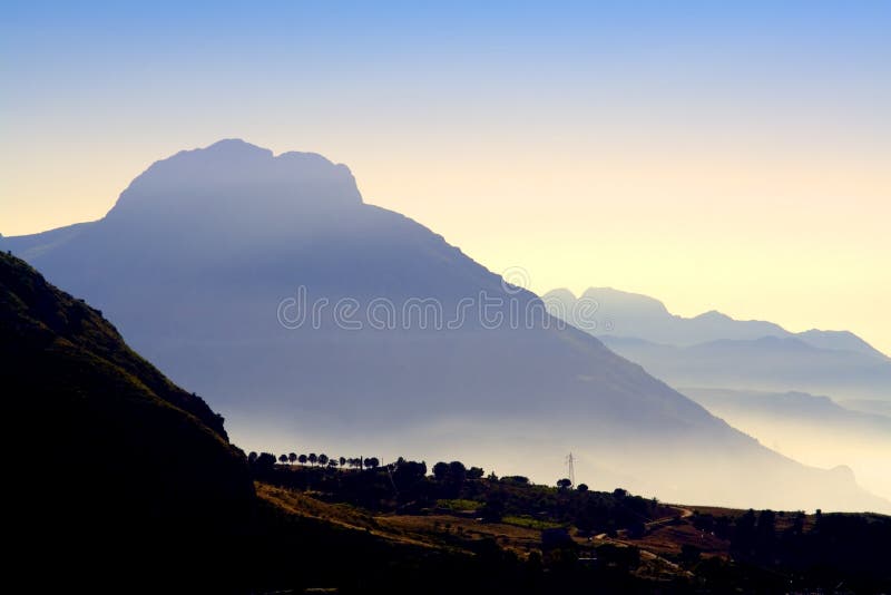 Distant mountain and sea stock image. Image of tillage - 2730671