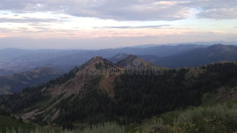 Distant Mountains stock image. Image of cloudy, mountain - 129958435