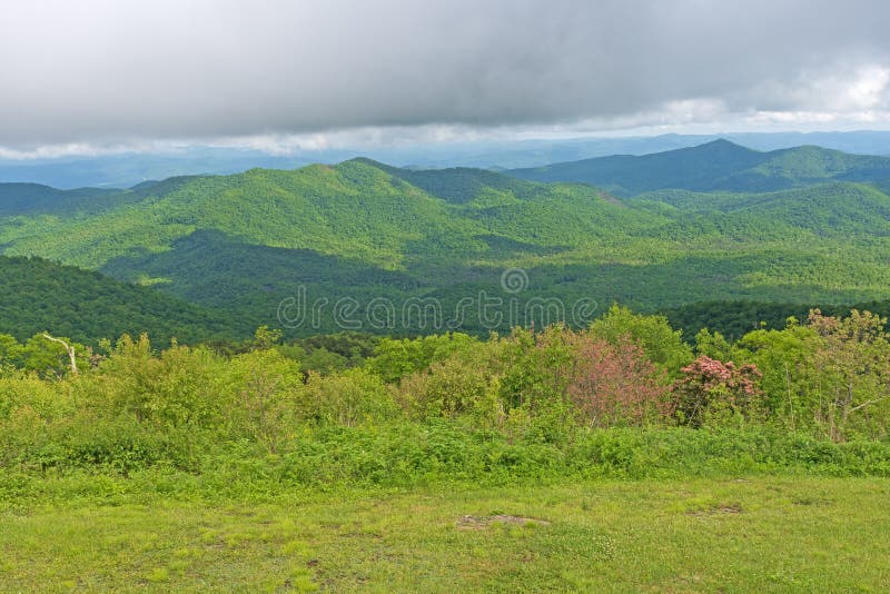 Distant Peaks in Sun and Shadows Stock Photo - Image of distant ...