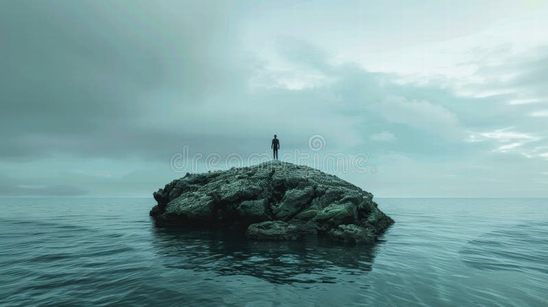 A Distant Person Standing Alone, Avoiding Emotional Connection and ...