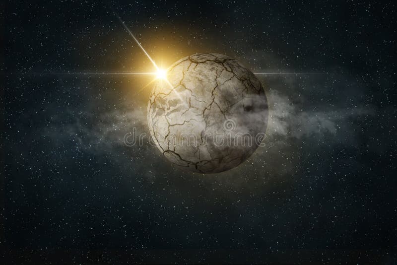 Distant Planet in Deep Space Stock Illustration - Illustration of ...