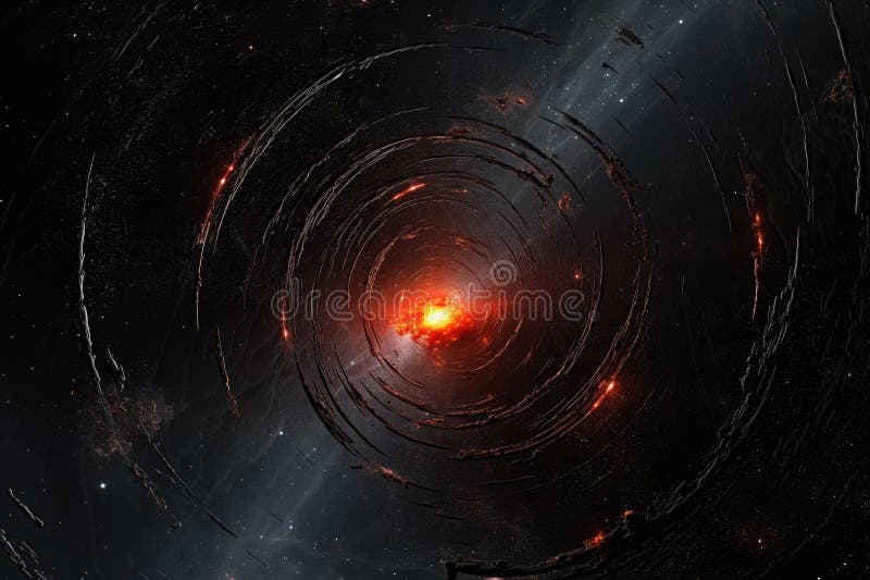 Distant Quasars Light Bent by Dark Matter Halo Stock Illustration ...