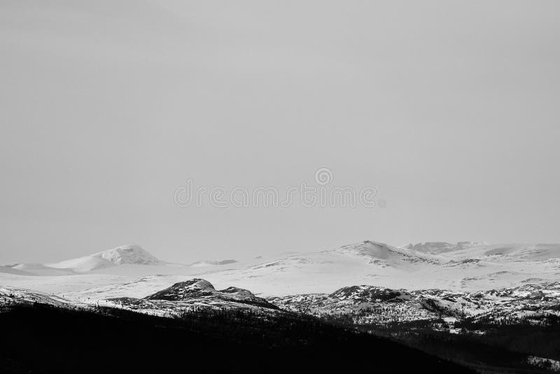 Distant Shot of Rondane Mountains of the Rondane National Park in ...