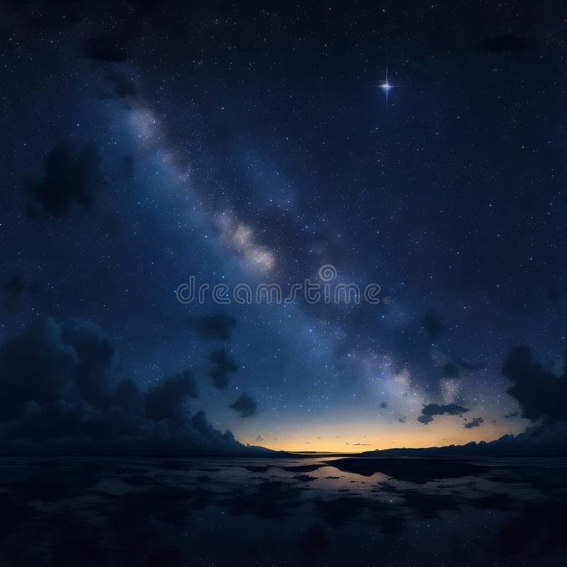 A Distant Sky with a Tiny Lost Star Stock Image - Image of long, light ...