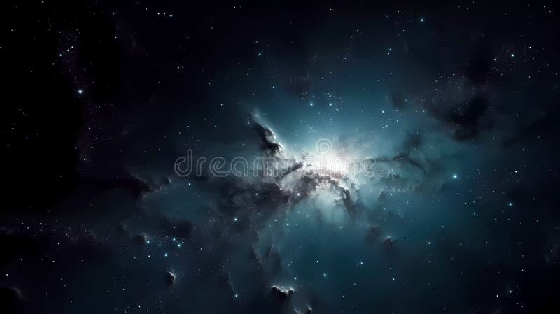 Distant Space. Infinity. Abstract Space Background with Nebula and ...