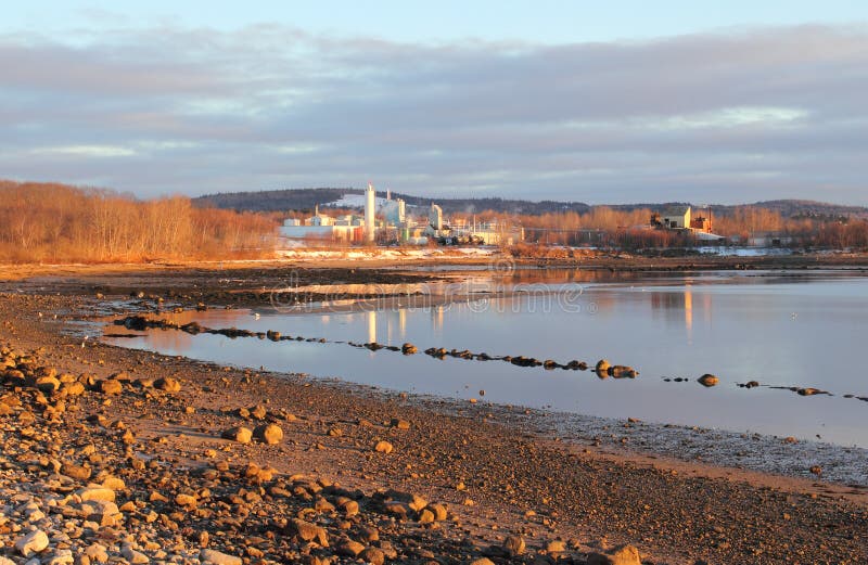 Distant View of Chemical Factory Stock Image - Image of chemical, rocky ...