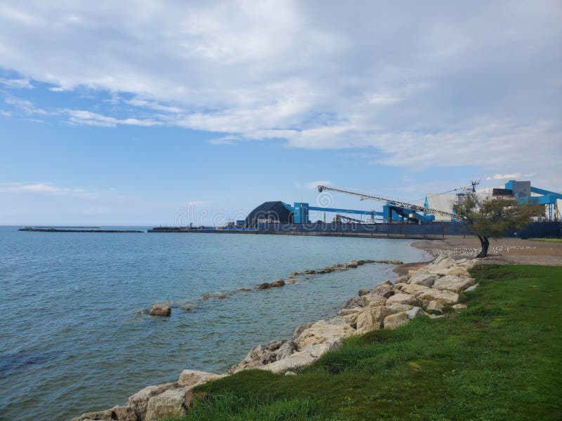 A View of the Salt Mines in Goderich, Ontario Stock Photo - Image of ...