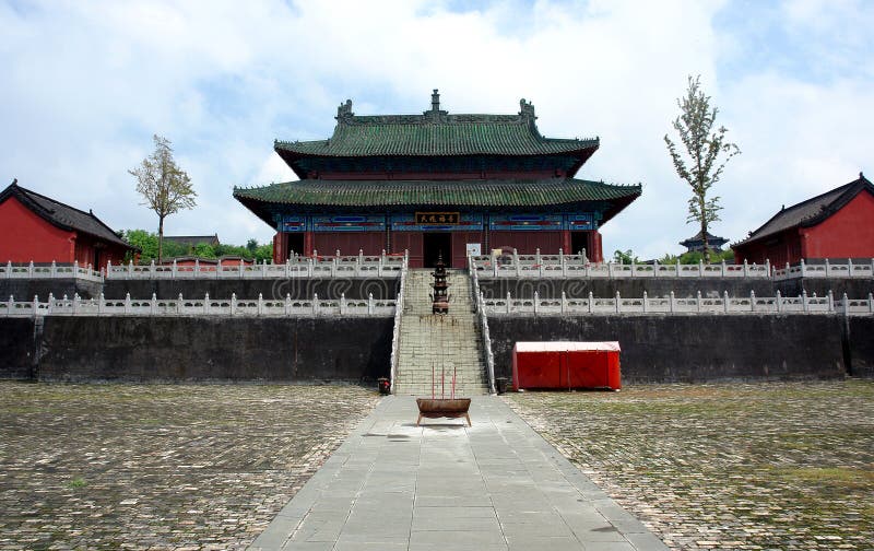 A Distant View of the Temple on Wudang Mountain Stock Image - Image of ...