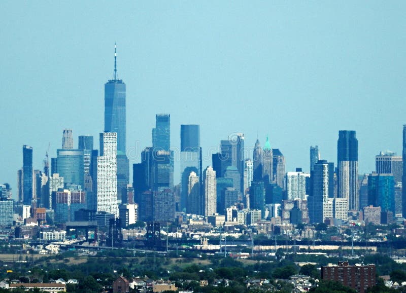 Distant Views of NYC Skyline -02 Stock Photo - Image of colors, eagle ...