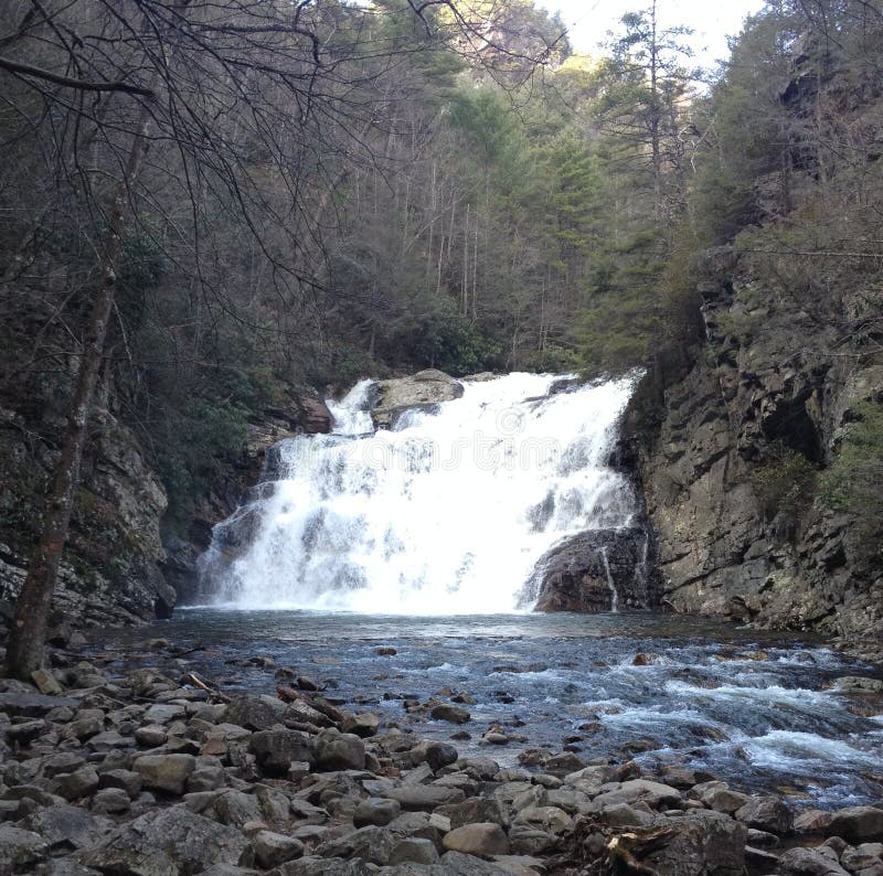 Distant waterfall stock image. Image of bottom, distance - 46701753
