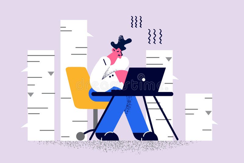 Distant Work and Freelance Concept Stock Vector - Illustration of ...