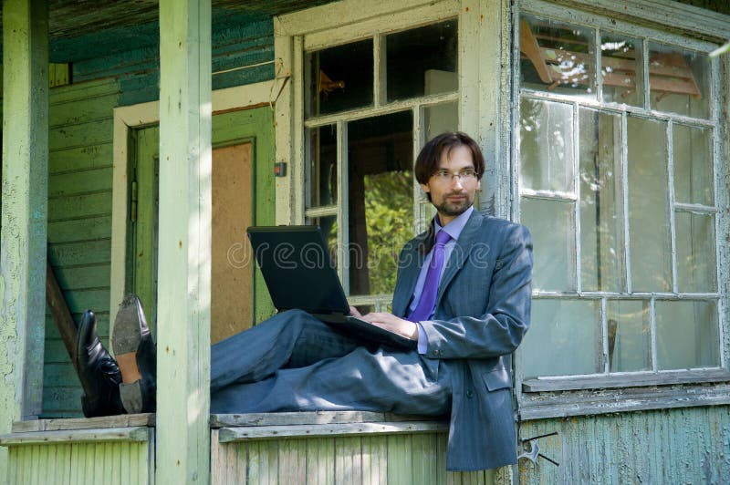 Distant work stock photo. Image of nature, business, skype - 33496086