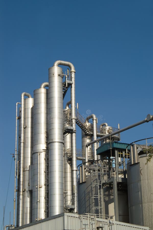 Distillation columns stock photo. Image of silver, tank - 6653344