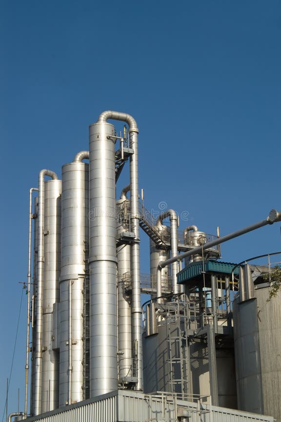 Distillation columns stock photo. Image of metallic, storage - 5195144