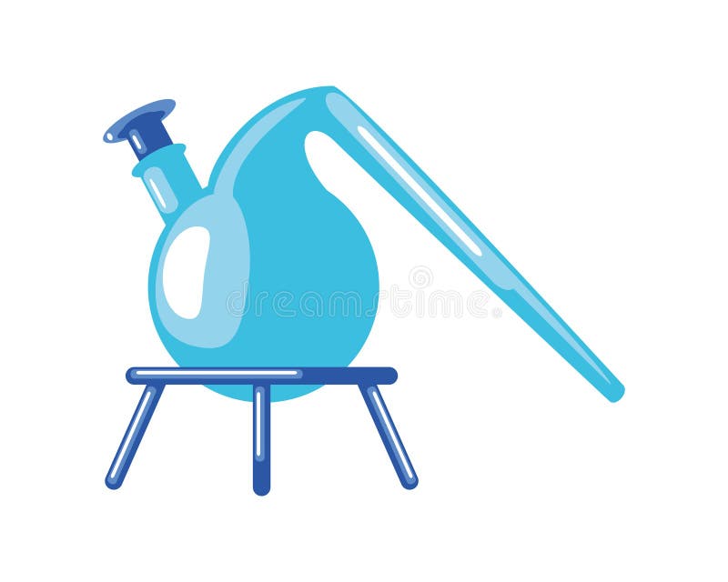 Distillation Flask Chemical Laboratory Equipment Stock Vector ...