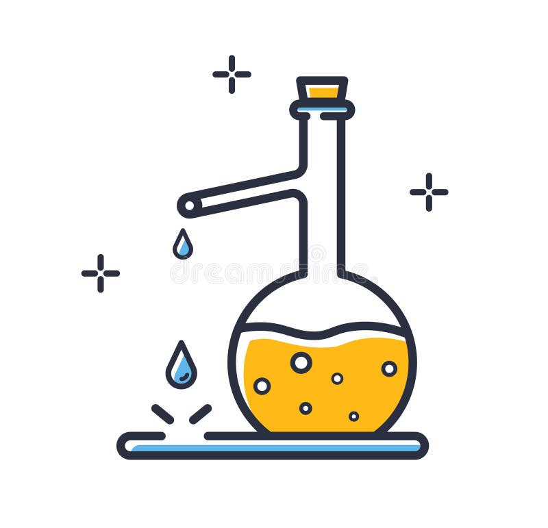 Distillation Icon. Beverage Production Process Line Symbol Stock Vector ...