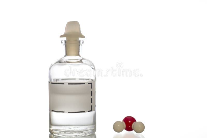 Distilled Water in a Reagent Bottle Stock Photo - Image of college ...