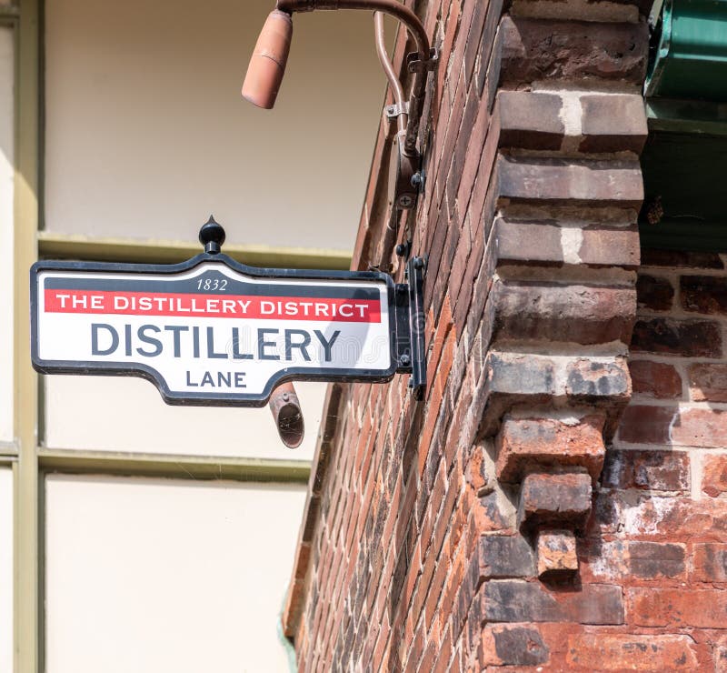 Distillery District Sign on Brick Building Toronto Ontario Editorial ...