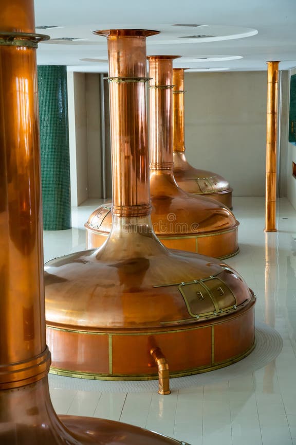 Distillery Tanks in Brewery Stock Image - Image of conveyor, inside ...