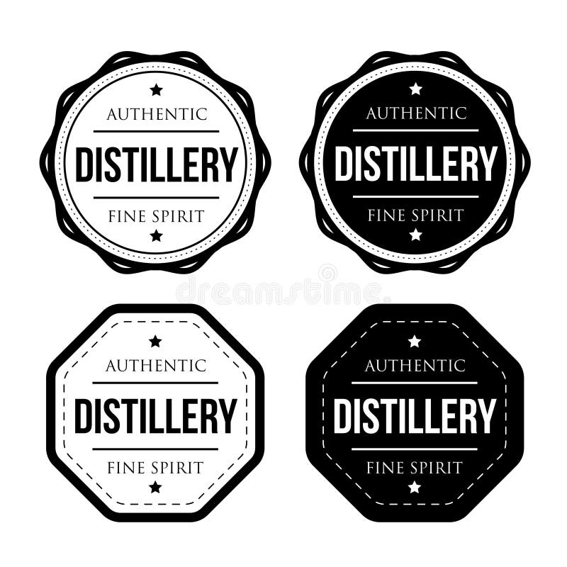 Distillery Vintage Stamp Logo Stock Vector - Illustration of fine ...