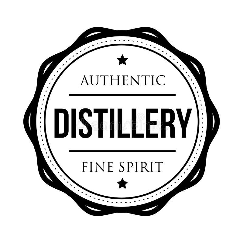 Distillery Vintage Stamp Logo Stock Vector - Illustration of fine ...