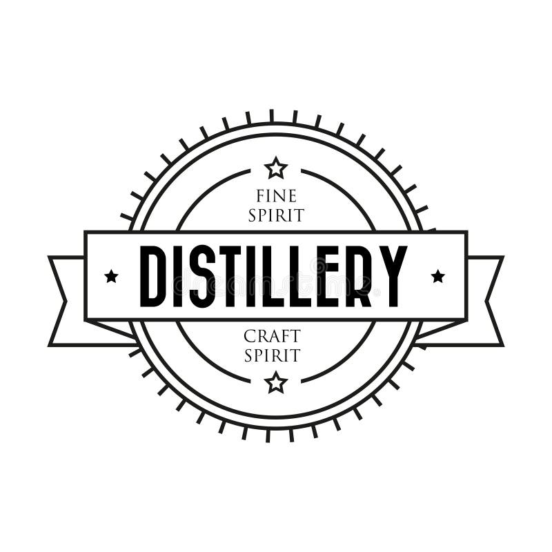 Distillery Vintage Stamp Logo Stock Vector - Illustration of fine ...