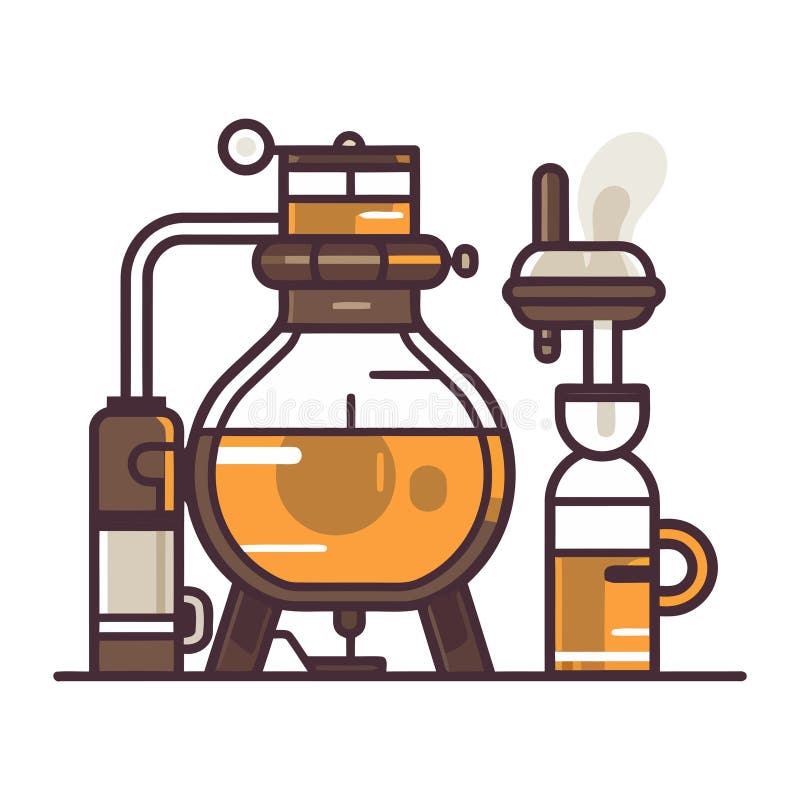 Beer Distillation Icons Set, Outline Style Stock Vector - Illustration ...