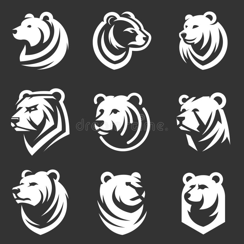 Distinct Bear, Logo Unique Touch Collection Stock Vector - Illustration ...