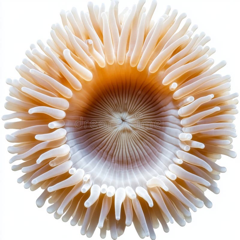Distinct Polyps on the Vibrant Orange Coral Create a Visually Striking ...