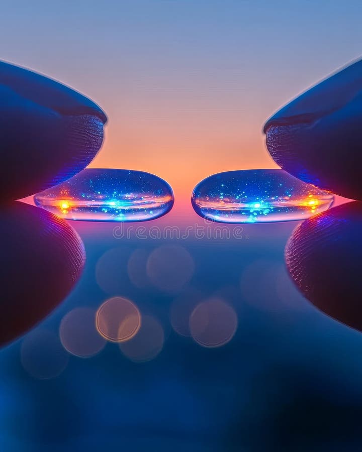 A Distinct View of Fingers Tenderly Clutching Miniature Blue Suction ...