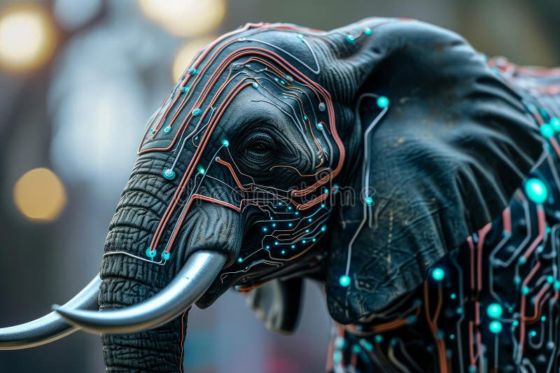 Distinctive Ai Elephant Head. Generate Ai Stock Illustration ... Distinctive Ai Elephant Head. Generate Ai Stock Illustration ...