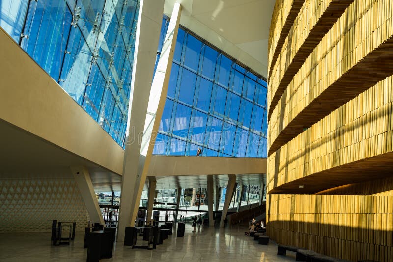 Distinctive Architectural Style Inside the Oslo Opera House Editorial ...