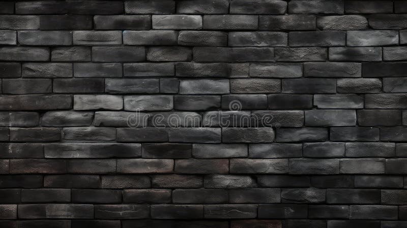Distinctive Black Brick Wall, a Unique Vintage Background Texture with ...